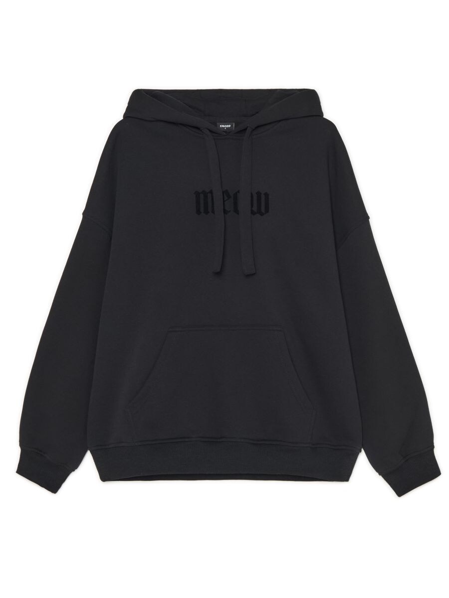 Hanorac cu urechi Culoare negru - CROPP - 024FL-99X