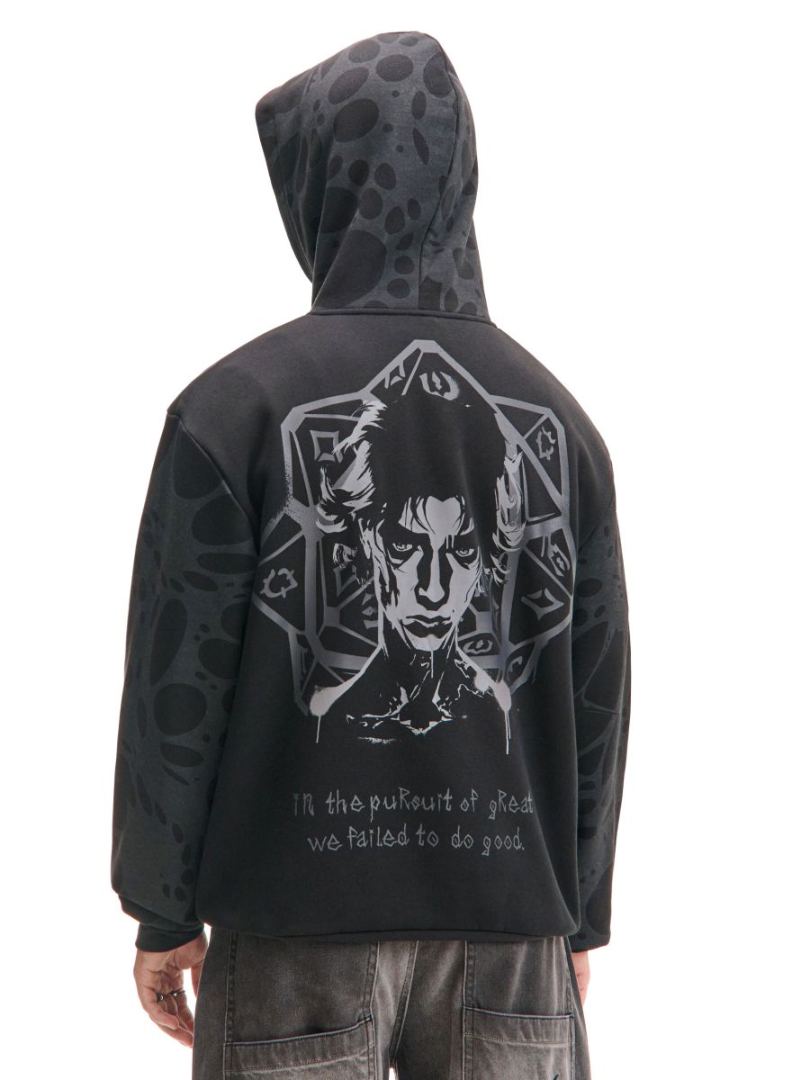 Чорне худі з принтом Arcane Колір чорний - CROPP - 040FN-99X