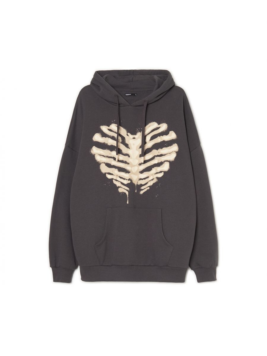 Hanorac Culoare gri-închis - CROPP - 3604W-90X