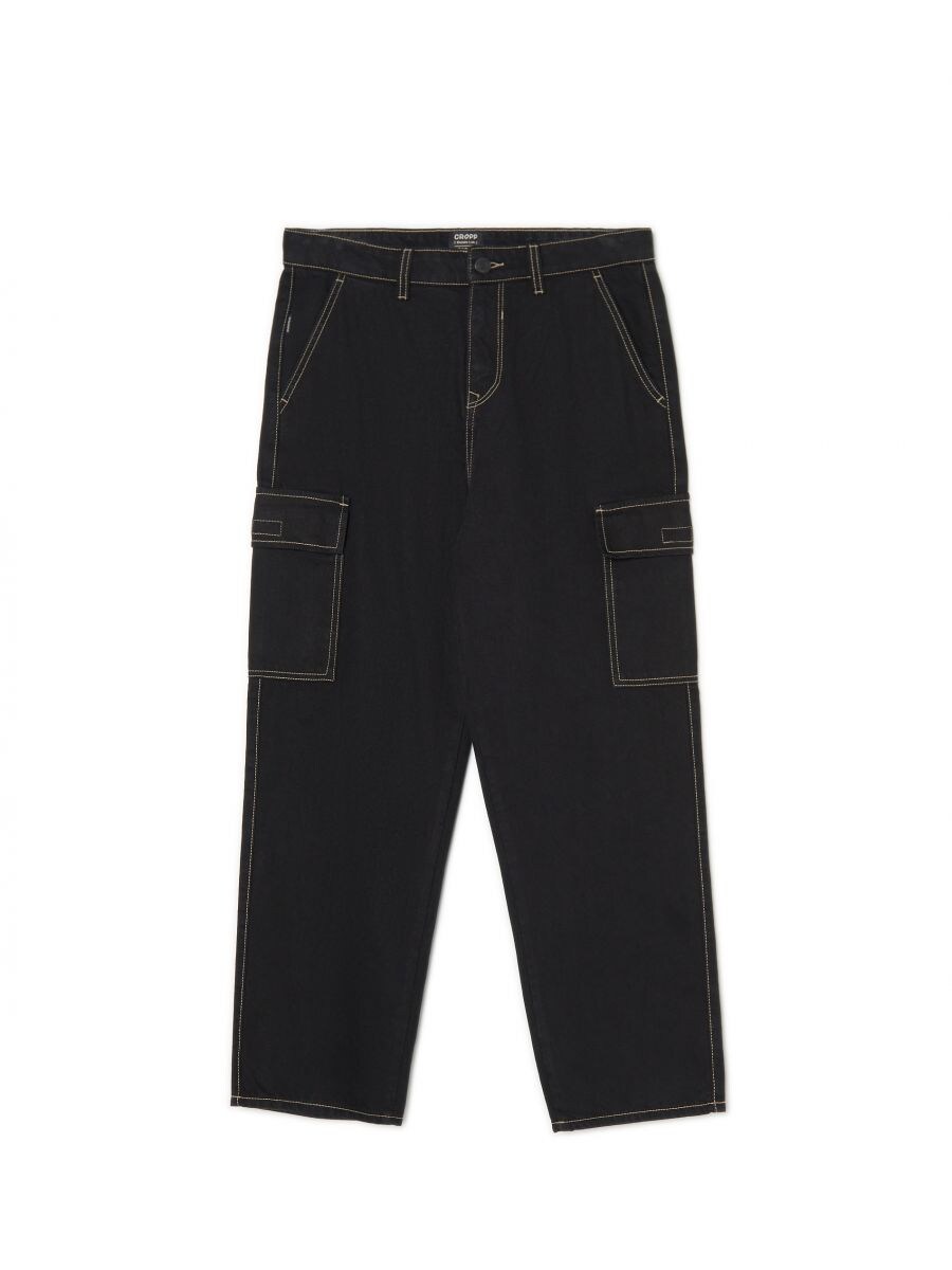 Jeansy Baggy Z Kieszeniami Cargo Cropp 4403w 99j