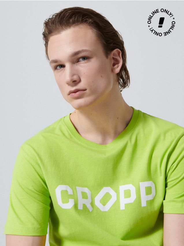Футболка з принтом Cropp Колір жовто-зелений - CROPP - 2333D-71X