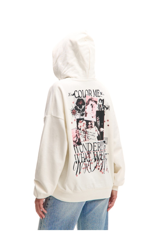 Hanorac cu imprimeu Culoare crem - CROPP - 027CU-01X