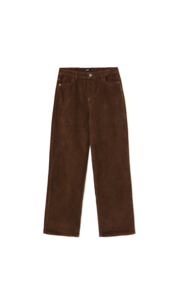 Pantalón De Pana Color Marrón Empolvado Cropp 131cv 98x