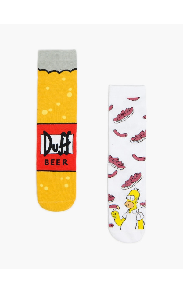 2 pack șosete cu imprimeu Homer Simpson Culoare galben-pal - CROPP ...