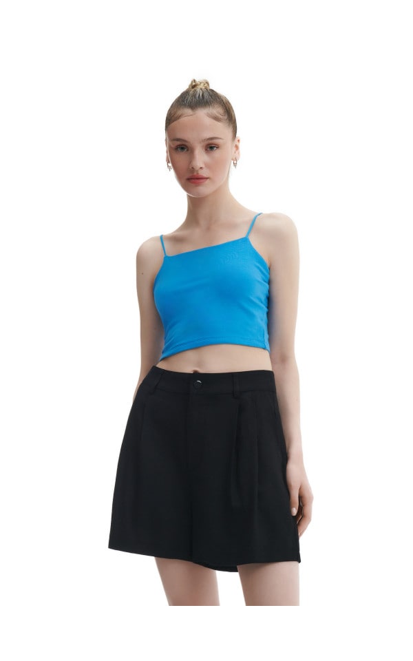 Plavi crop top Boja zumbul plava - CROPP - 2548S-54X