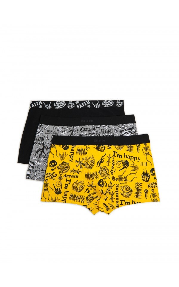 Set de 3 perechi de boxeri Culoare galben - CROPP - 3294Z-11X