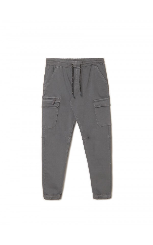 Szare Joggery Z Kieszeniami Cargo Cropp 4187w 09x