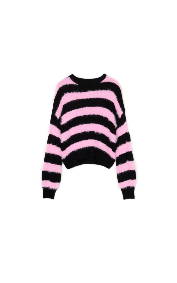 Sweter w różowe paski - CROPP - 472AR-03M