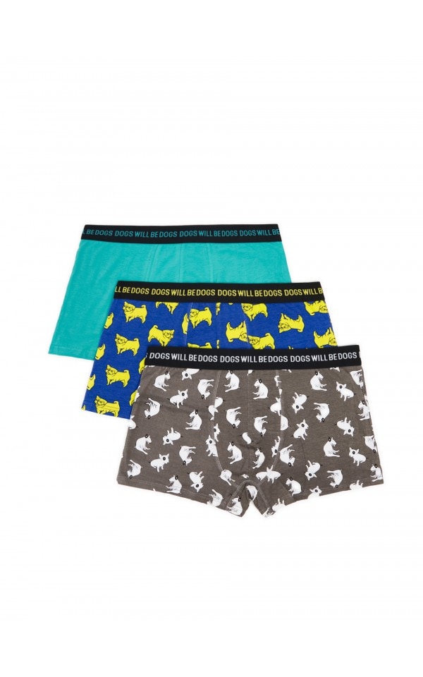 Set de 3 perechi de boxeri Culoare galben - CROPP - 5314M-11X