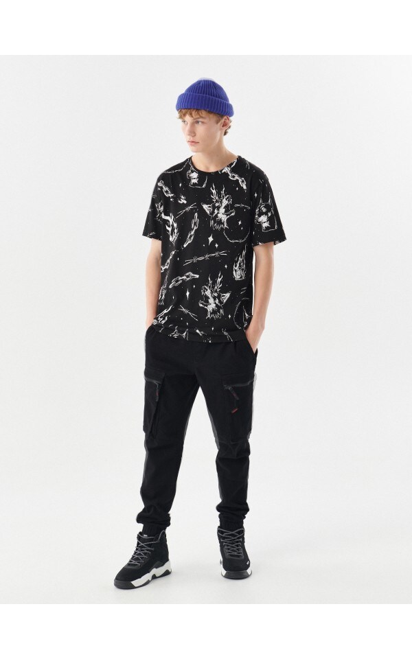 T-shirt con stampa, CROPP, 6941N-99X