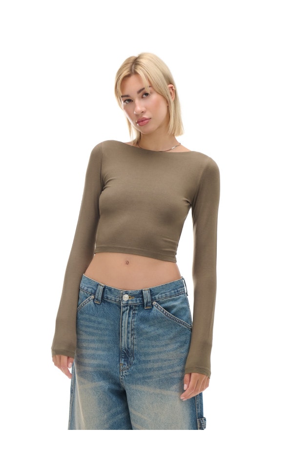 Bluzka Longsleeve Z Wiskozą Cropp 763ar 98x