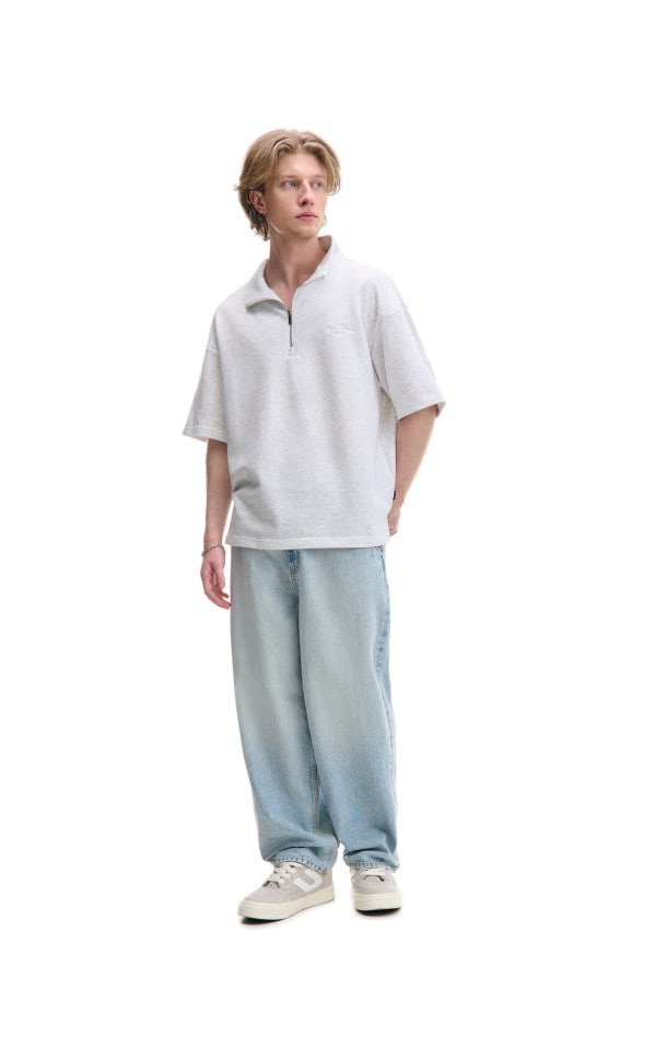 Jasne jeansy skater z efektem sprania - CROPP - 887AS-05J