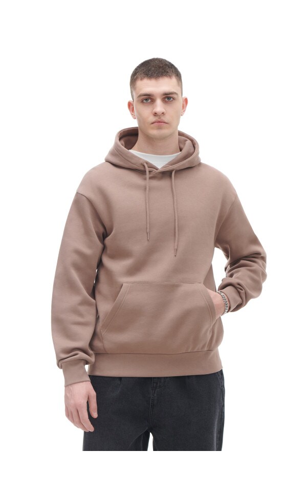 Bluză monocromatică cu glugă Culoare cafeniu - CROPP - 8975Y-84X