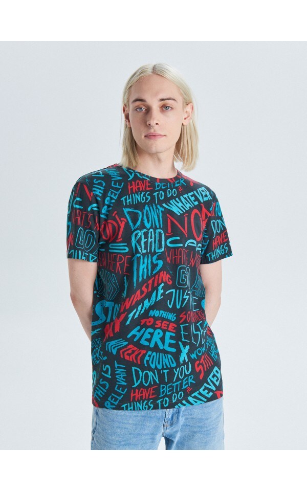 MEN`S T-SHIRT Колір темно-сірий - CROPP - VO280-90X