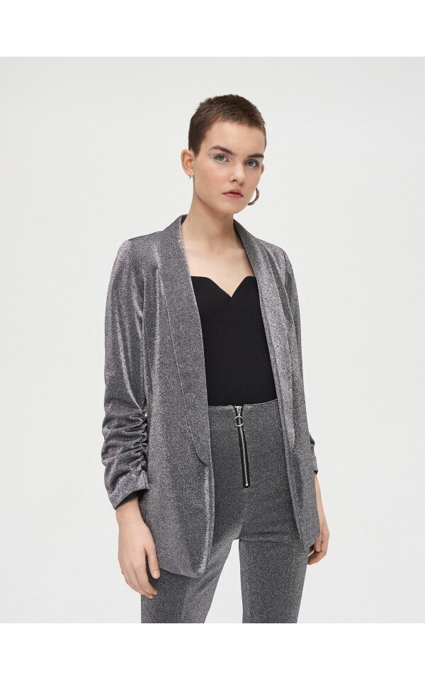 Długa marynarka z marszczonymi rękawami, CROPP, WG335-85X