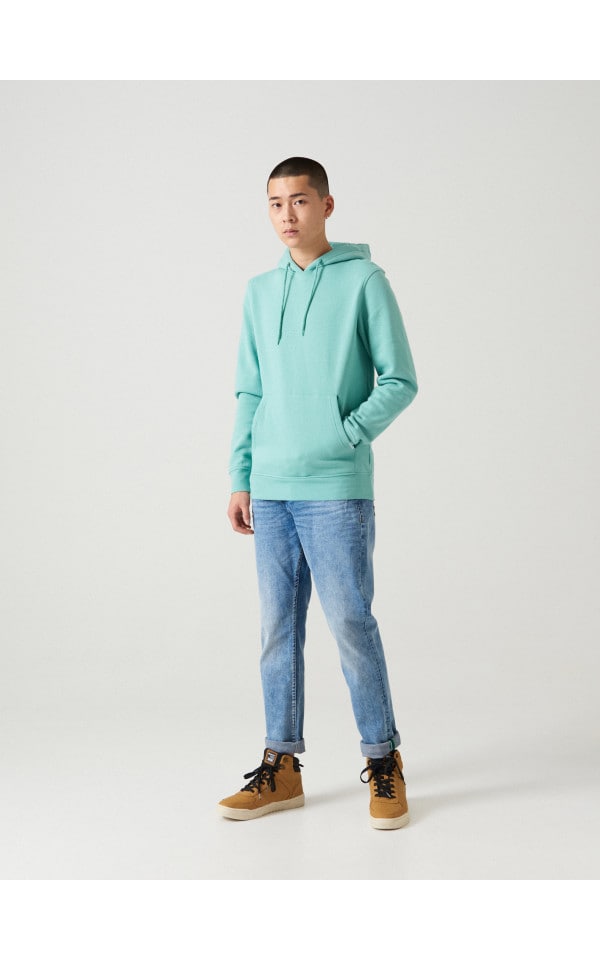 Hanorac cu glugă basic Culoare verde-mentă - CROPP - ZG506-65X